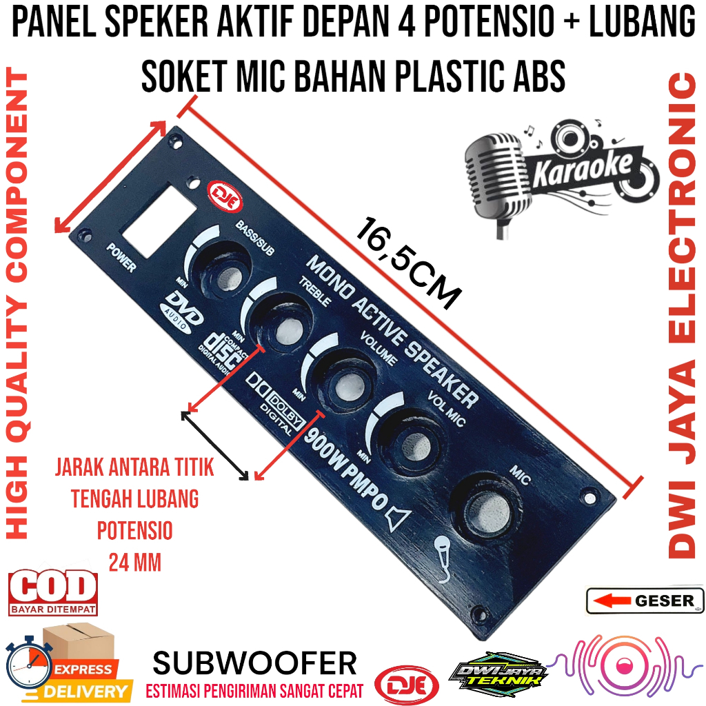 5 Hole Front Active Speaker Panel / Screen Printed Plastic Active ...