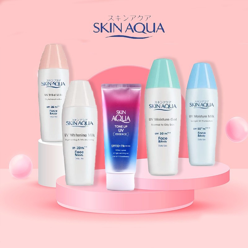 Skin aqua Sunscreen SPF 50+++All Series Moisture Milk spf50 Moisture ...