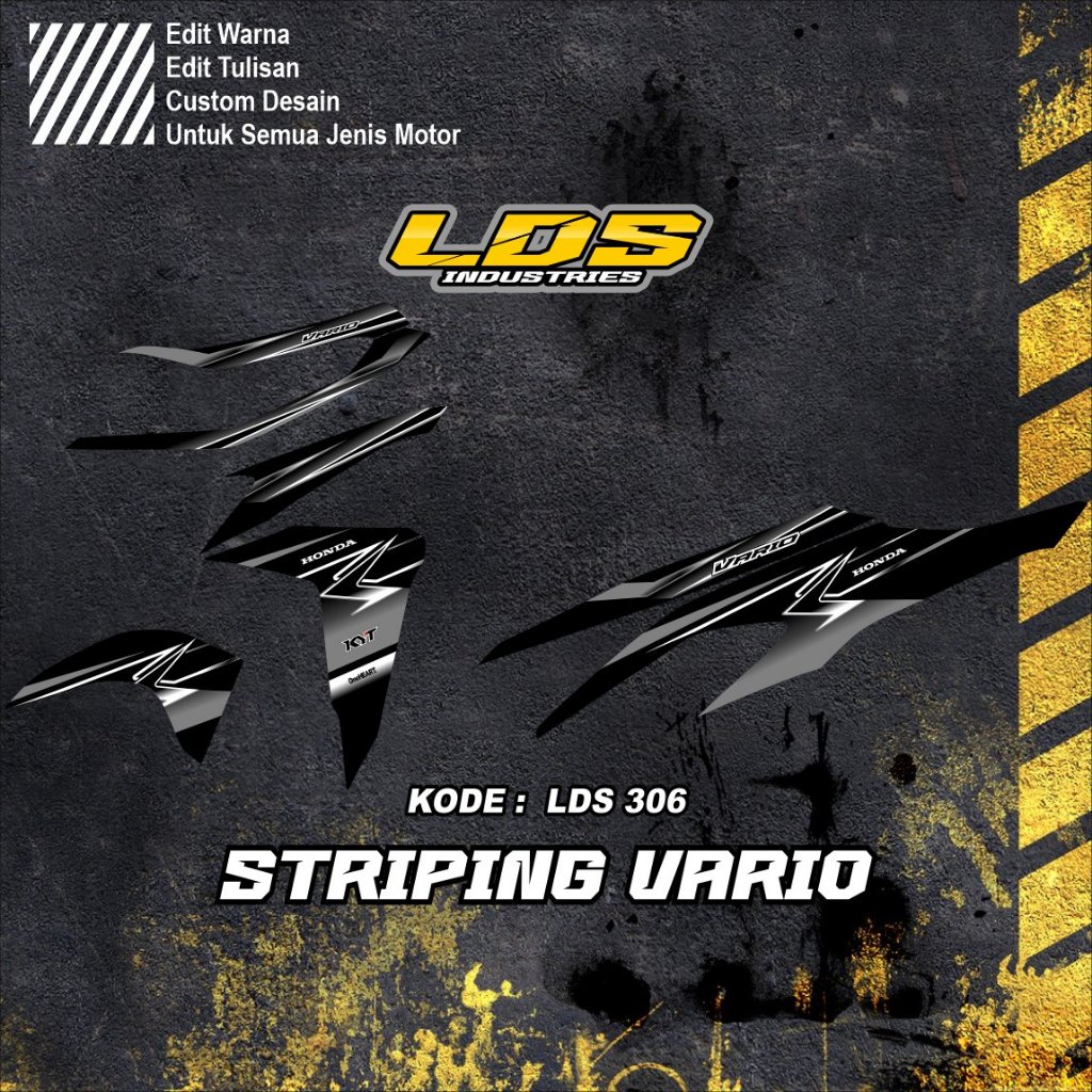 Striping VARIO NEW 125 VARIO NEW 150 YEAR 2018-2022 MOTIF DESIGN STRIPING POLET BODY MOTOR VARIO ...