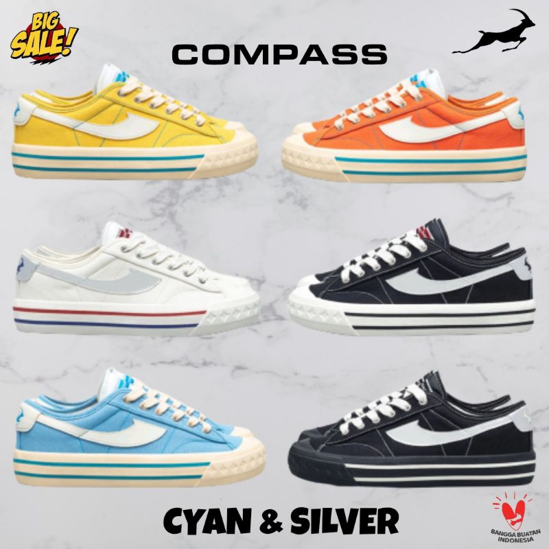 Compass Retrograde Low Cyan Silver Series Black Cream Double Black Shopee Malaysia
