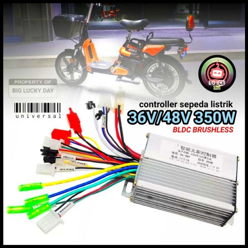 MESIN Electric bike Controller 36v 48v 350w bldc brushless Controller ...