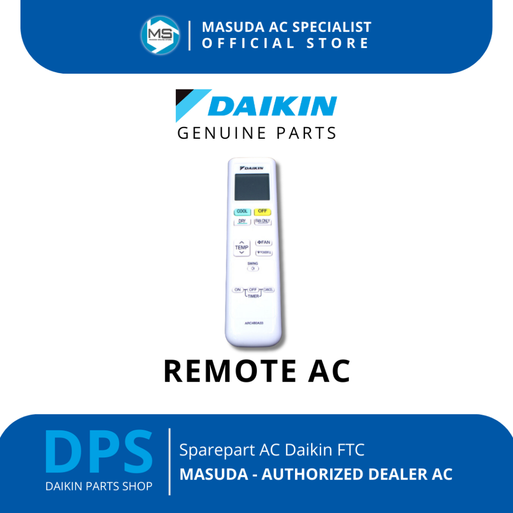 Daikin AC REMOTE DAIKIN THAILAND FTC PN AC SPAREPART. 4019416 Remote ...