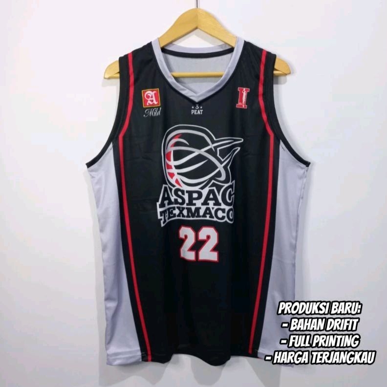 HITAM Aspac TEXMACO 22 DENNY SUMARGO IBL REPRO Basketball JERSEY ...