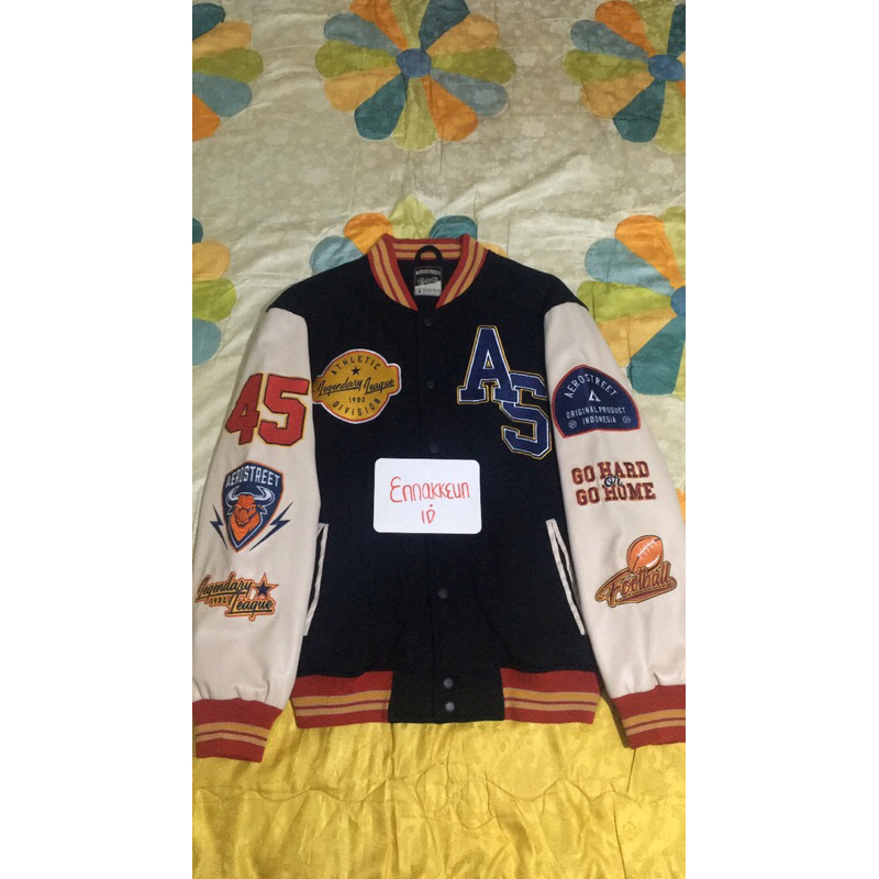 HITAM Varsity AEROSTREET JACKET (GO HARD GO HOME) BLACK | Shopee Malaysia
