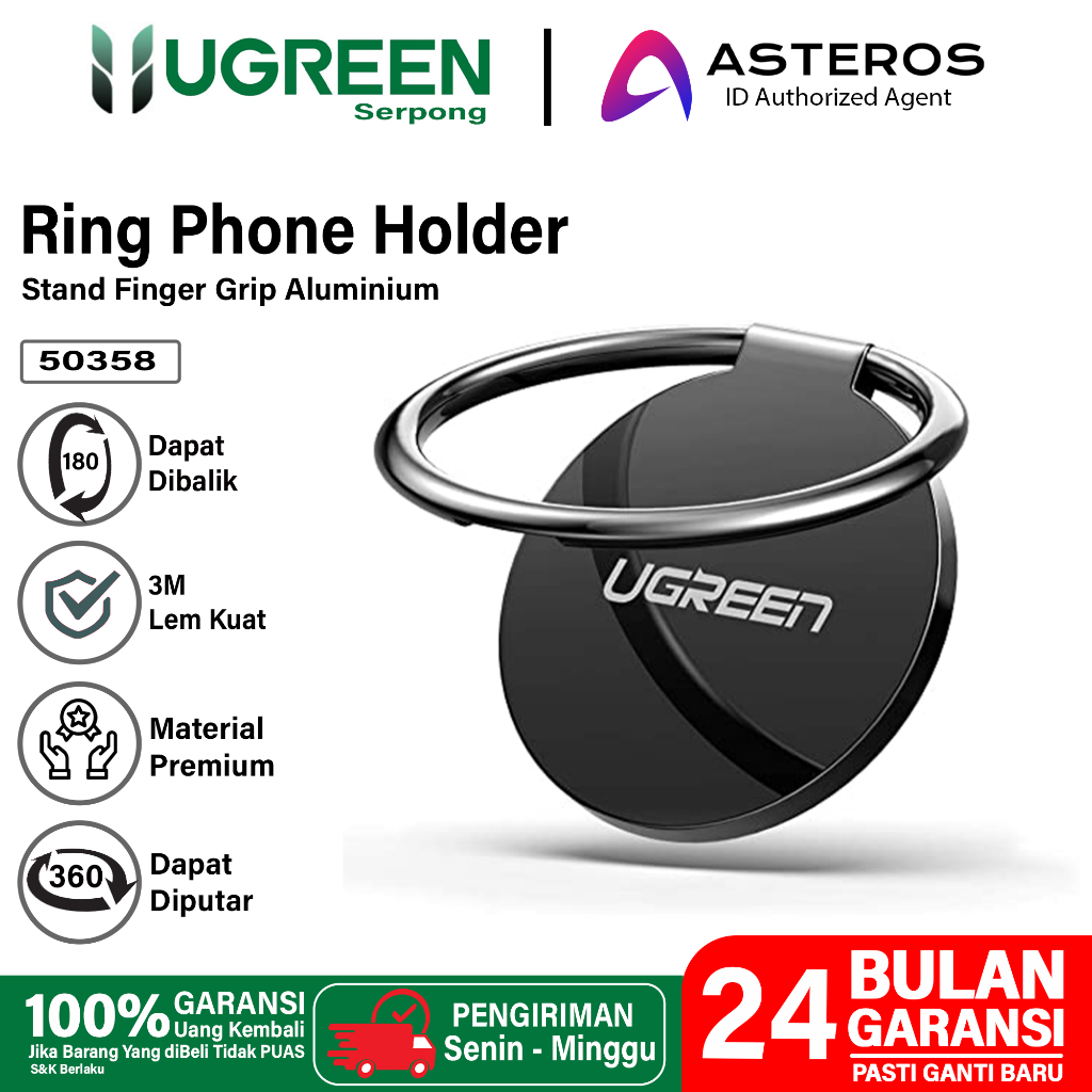 HP Ugreen Ring Holder 360 Magnetic Phone Holder 3M Glue | Shopee Malaysia