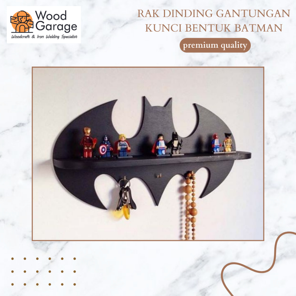 GANTUNGAN Wall key chain rack / minimalist batman shaped lego rack ...