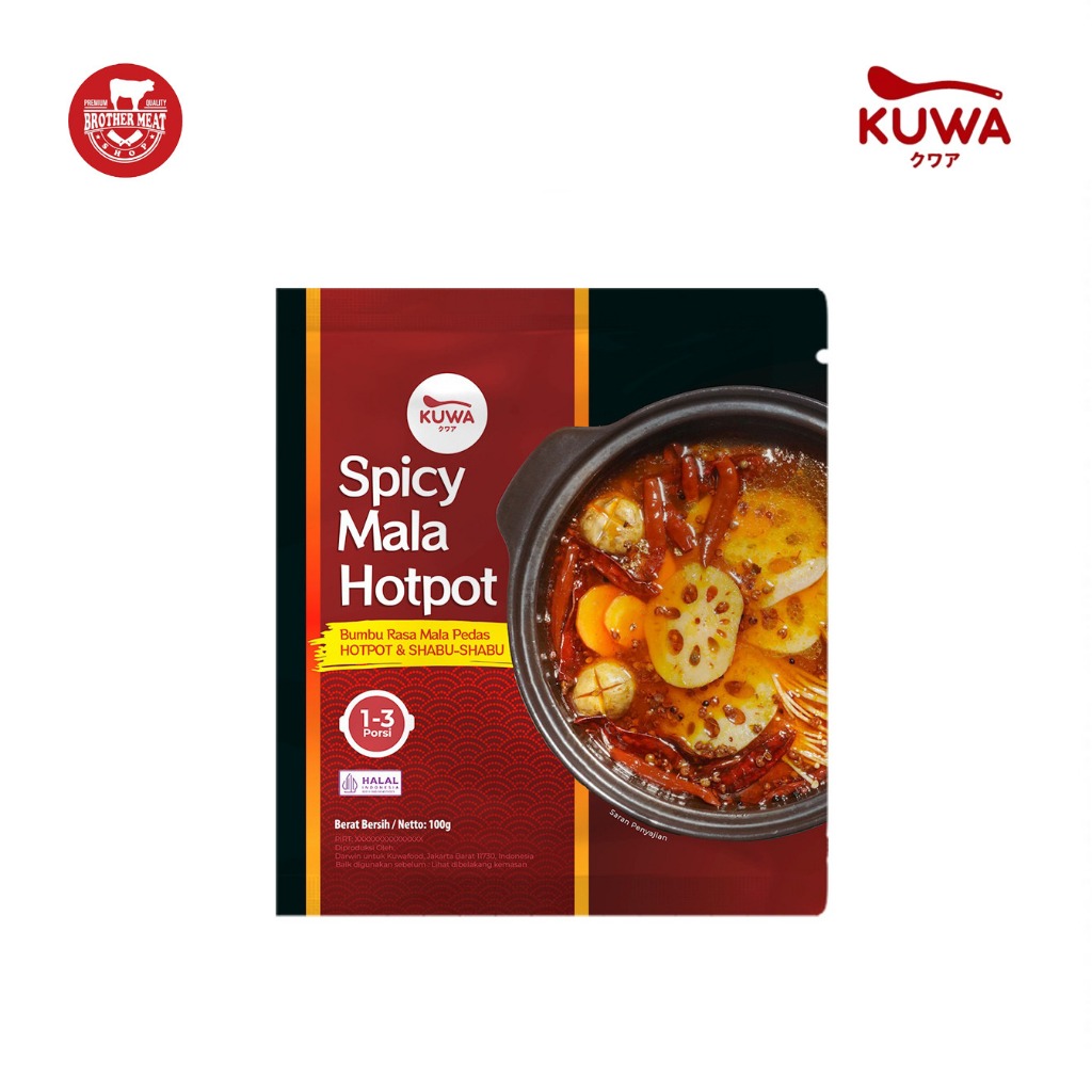 Kuwa Spicy Mala Hotpot 100gr, Spicy Shabu Mala Flavor Broth - Shabu ...
