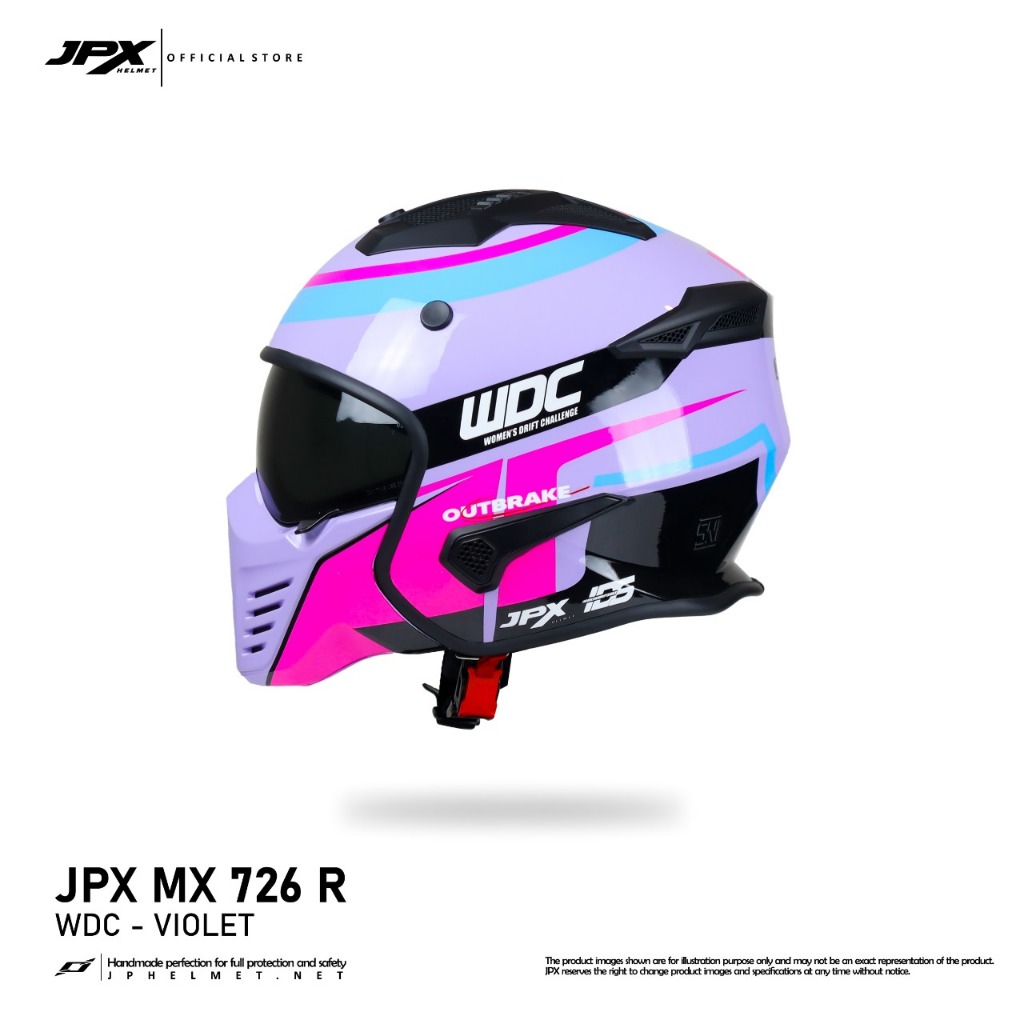 Jpx Helmet - Mx-726R - WDC - Full Face | Shopee Malaysia