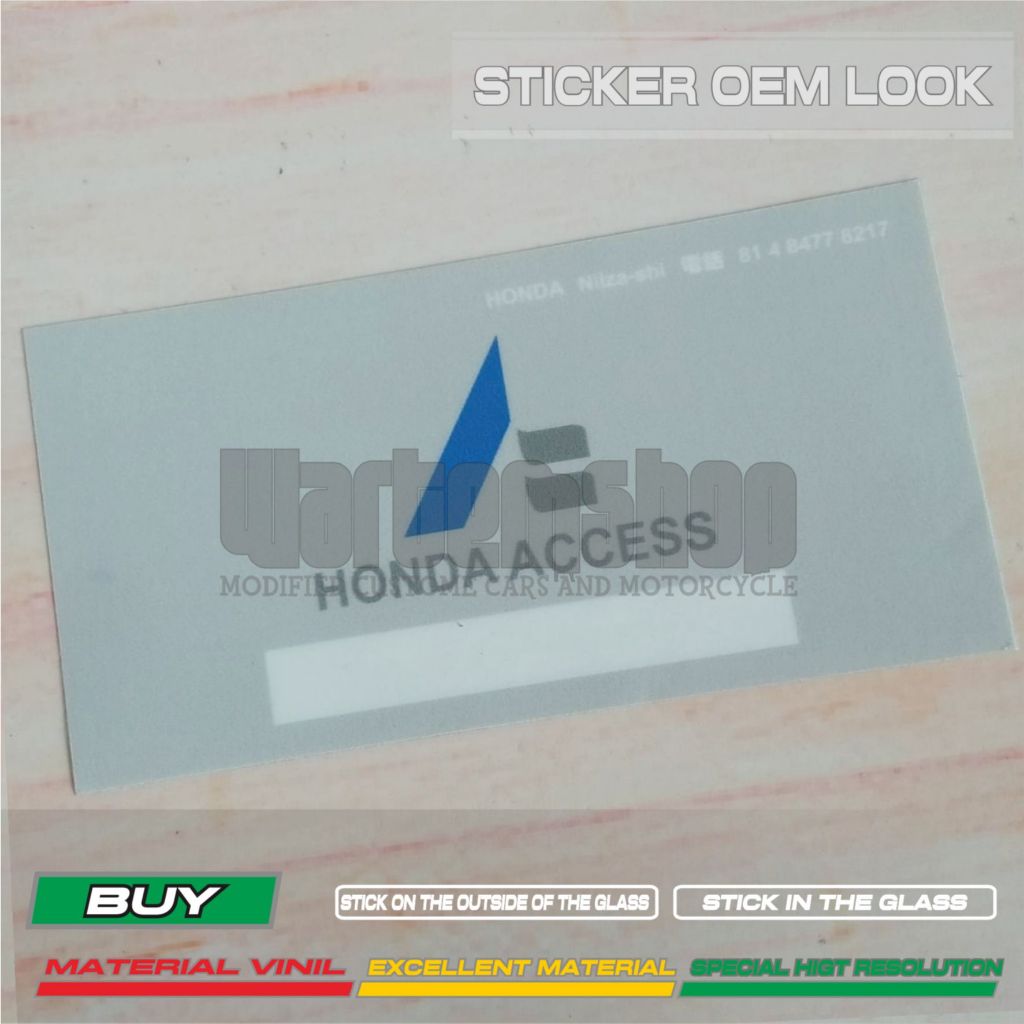 Honda Access Quality Control Sticker (Stick Inside) | Shopee Malaysia