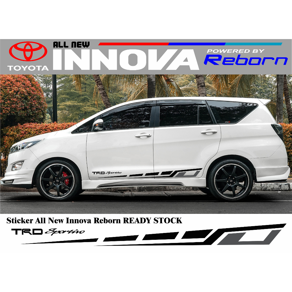 Toyota INNOVA REBORN SIMPLE STICKER INNOVA REBORN CAR VARIATION STICKER ...