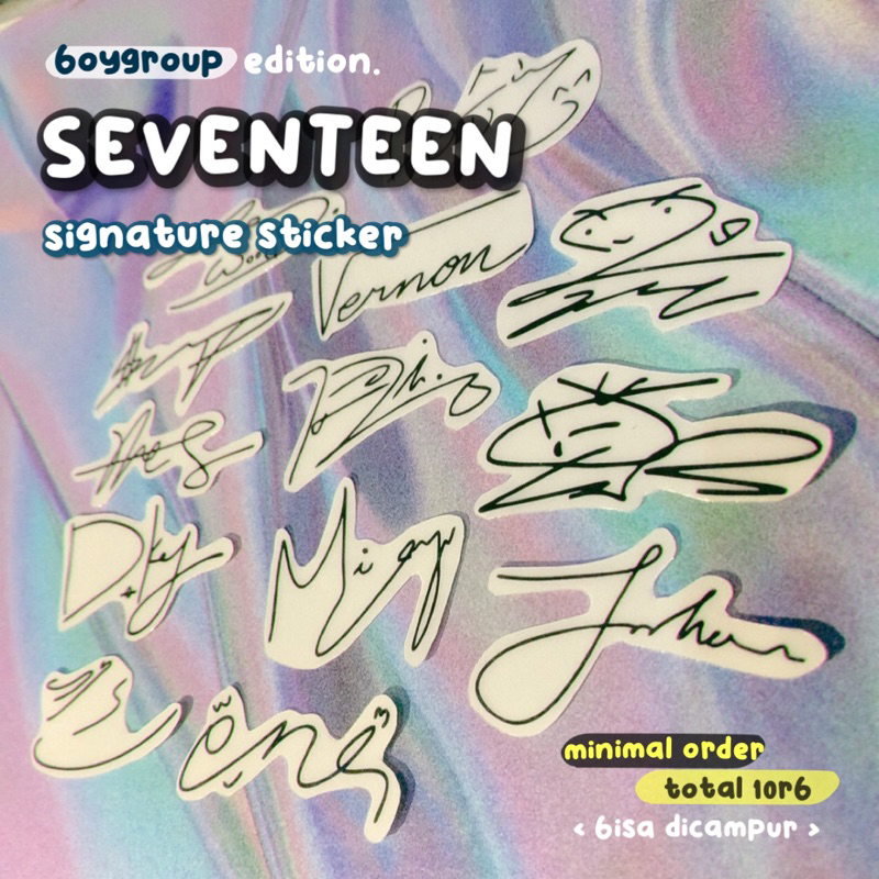 Boygroup signature sticker set Transparent sticker ttd signature ateez ...