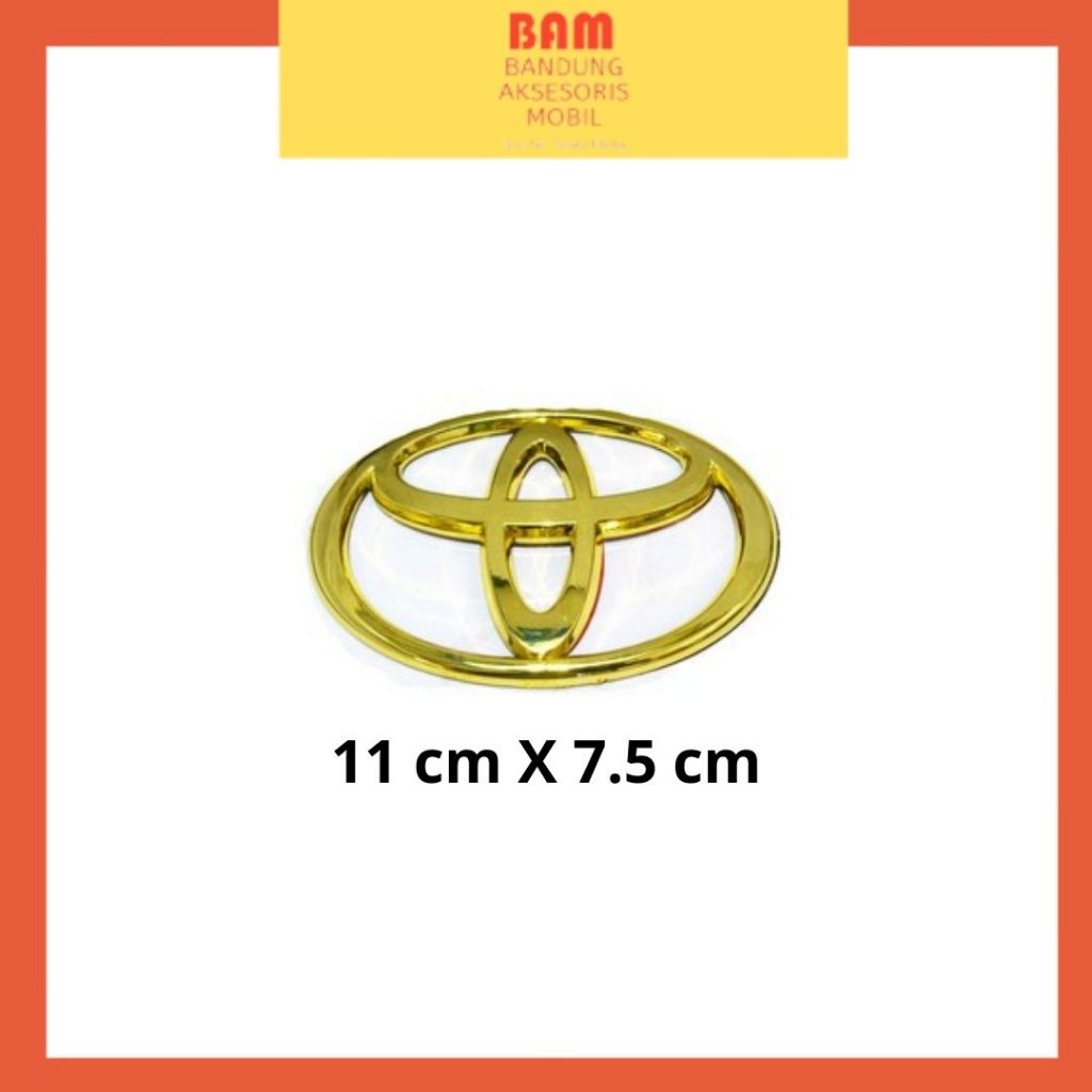Toyota Gold Car Logo Emblem 11cm X 7.5cm | Shopee Malaysia