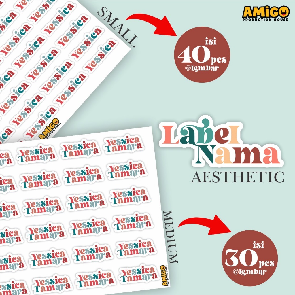 Children's Aesthetic Name Label Stickers Stationery ATK Book Stickers ...