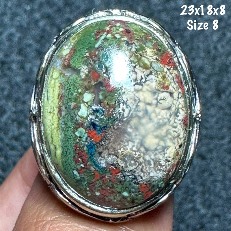 Garut Pancawarna Natural Agate Ring (Original Natural) | Shopee Malaysia