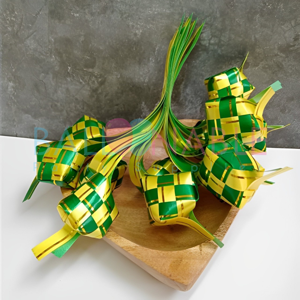 (Contents 12pc) Ketupat Ribbon Decoration For Eid Hampers/Parcels ...