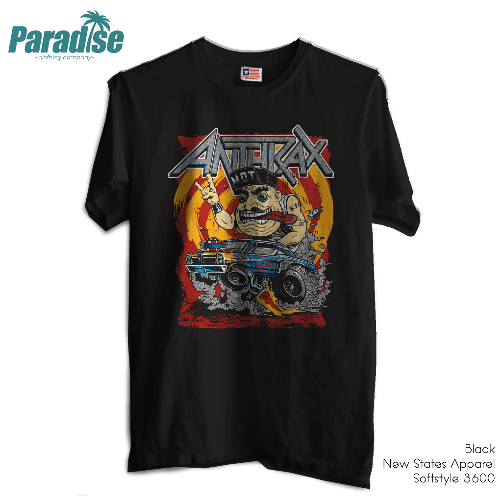 Paradise T Shirt Band Antrax Not Fink Shopee Malaysia