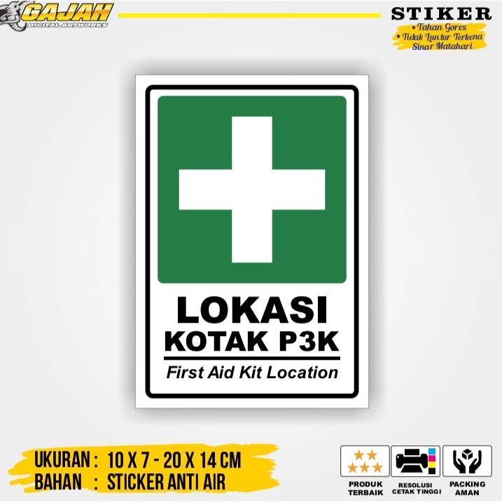 P3k Safety k3 Box sticker/First Aid Box sticker | Shopee Malaysia