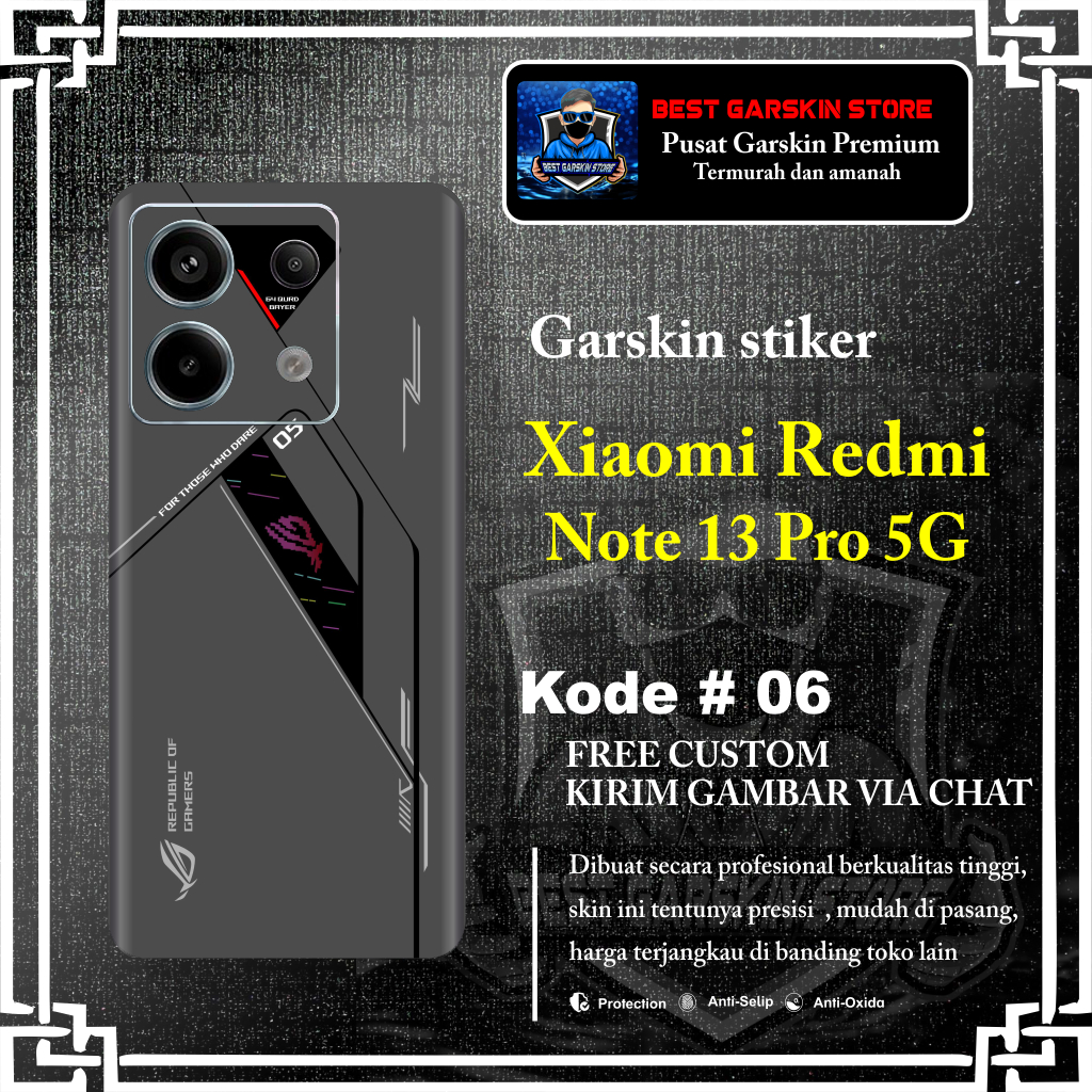 Contents Of 2pcs Garskin Protector Xiaomi Redmi Note 13 Pro 5G Motif 06 ...