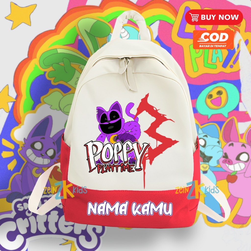 Poppy Playtime CATNAP Kindergarten School Backpack | Shopee Malaysia