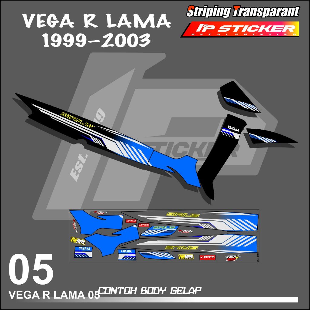 Vega R LAMA 1999-2003 Old YAMAHA VEGA R Motorcycle STRIPING Sticker ...