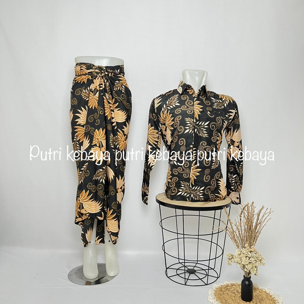 Batik COUPLE/BAJU BATIK COUPLE BATIK SET Long Sleeve BATIK COUPLE Skirt ...