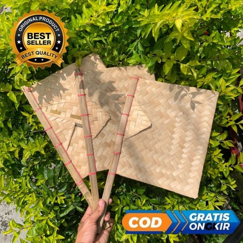 Hihit Bamboo / Bamboo Satay Fan Size 30x30cm | Shopee Malaysia