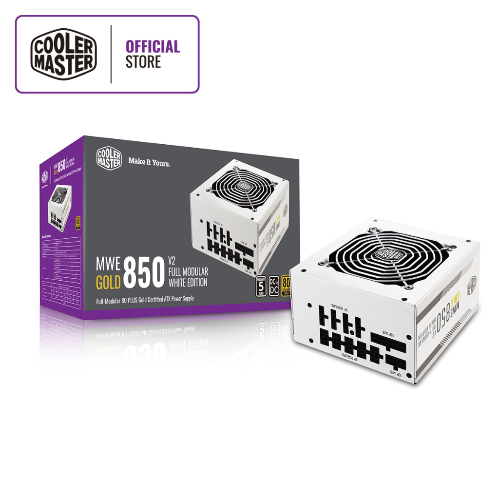 Cooler Master MWE Gold 850- V2 Full Modular White Edition PSU | Shopee ...