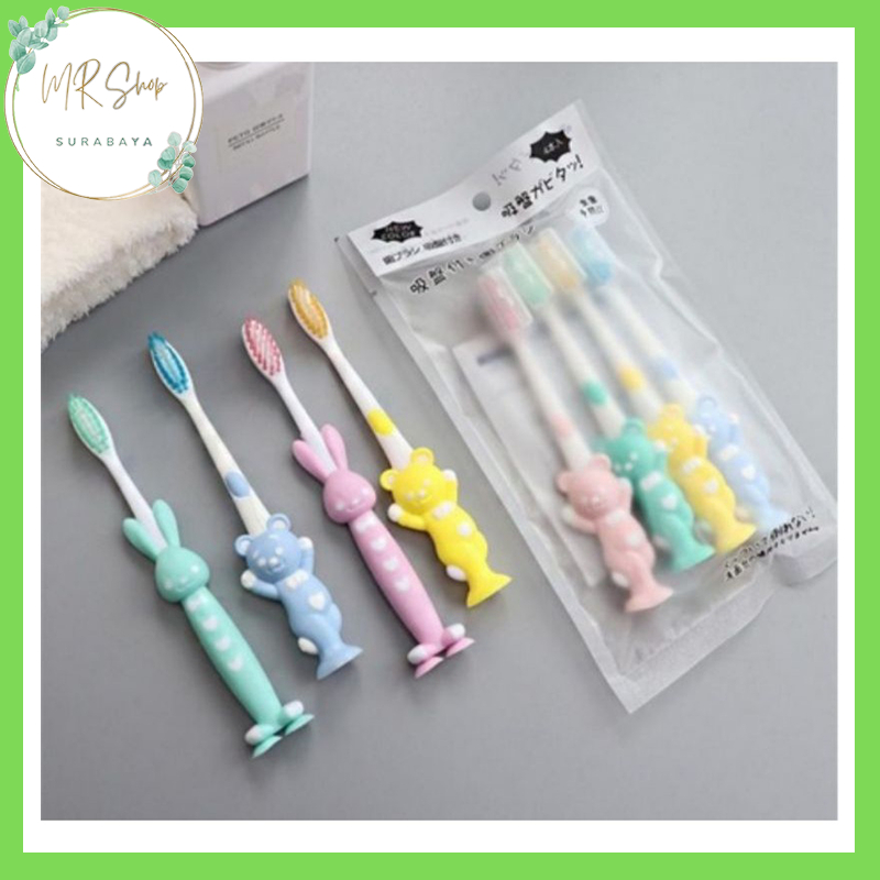 Children's Toothbrush Character 1 Pack Of 4 Pcs | Shopee Malaysia