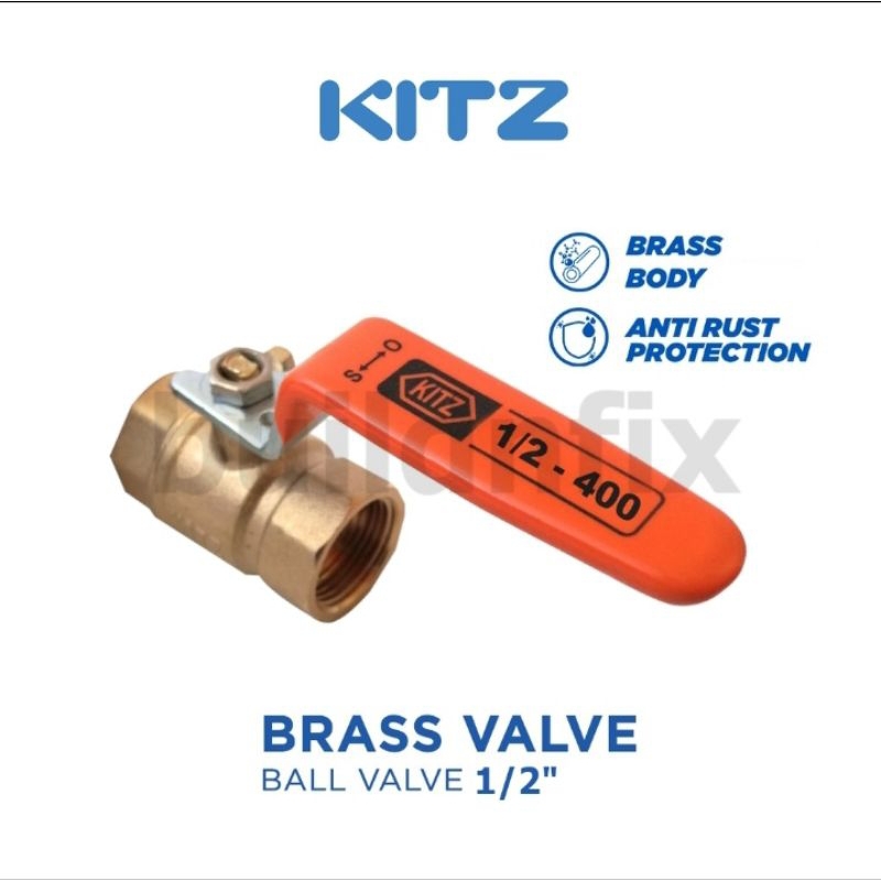 Kitz BALL VALVE / BRASS STOP FAUCET 1/2" INCH | Shopee Malaysia