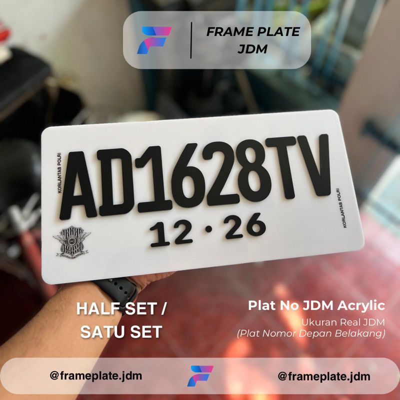 (Half/ One SET) Acrylic JDM Car Number Plate (Embossed Letters) | Jdm ...