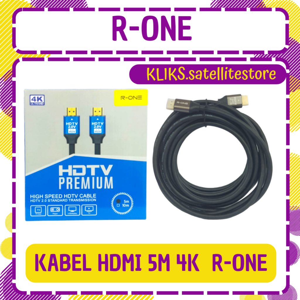 4k HDMI CABLE 5 METER R-ONE HIGH SPEED UHD | Shopee Malaysia
