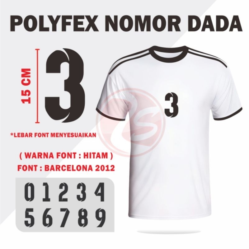 HITAM PUTIH Chest Number Sportswear Chest NumberX Chest Number Sticker ...