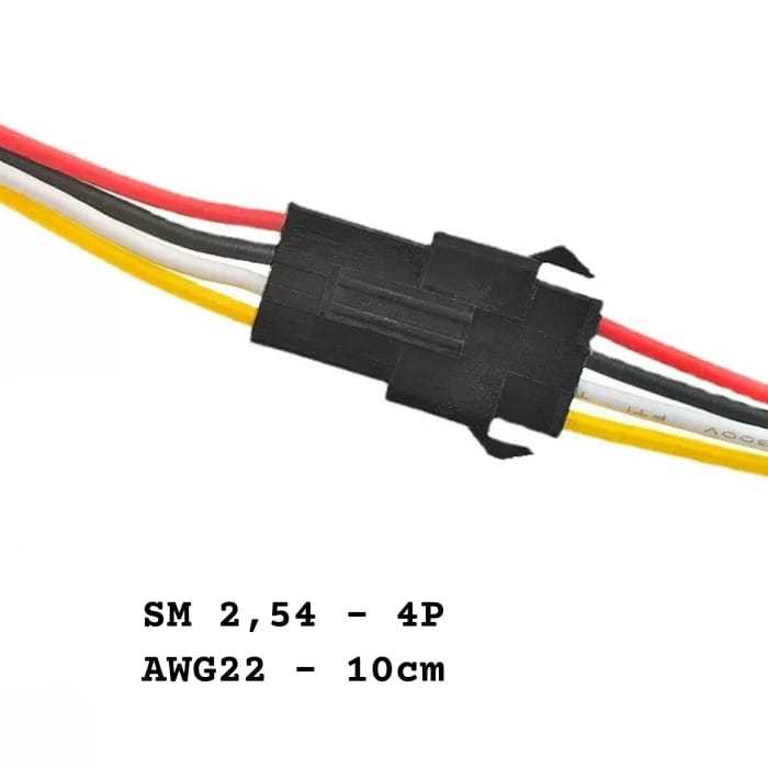 Audiosby-socket Terminal Cable socket Connector SM 4 Pin 4p Male Female Terminal Connector JST ...