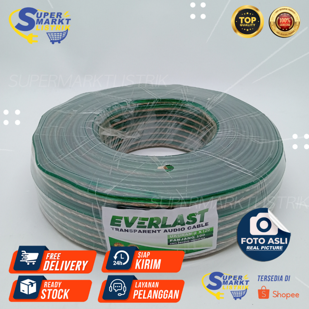 Everlast Audio Cable 100M 2x120CM | Shopee Malaysia