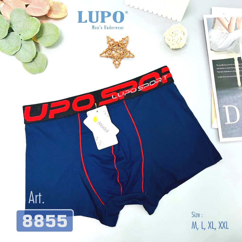(12Pcs) Lupo Boxer Briefs Men's Short Underpants Adult 8855 | Shopee ...