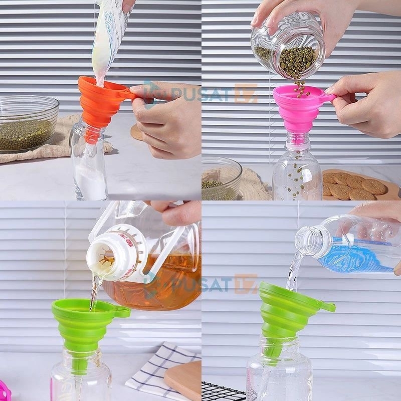 SILICONE MINI OIL FUNNEL / FOLDABLE RUBBER FUNNEL | Shopee Malaysia