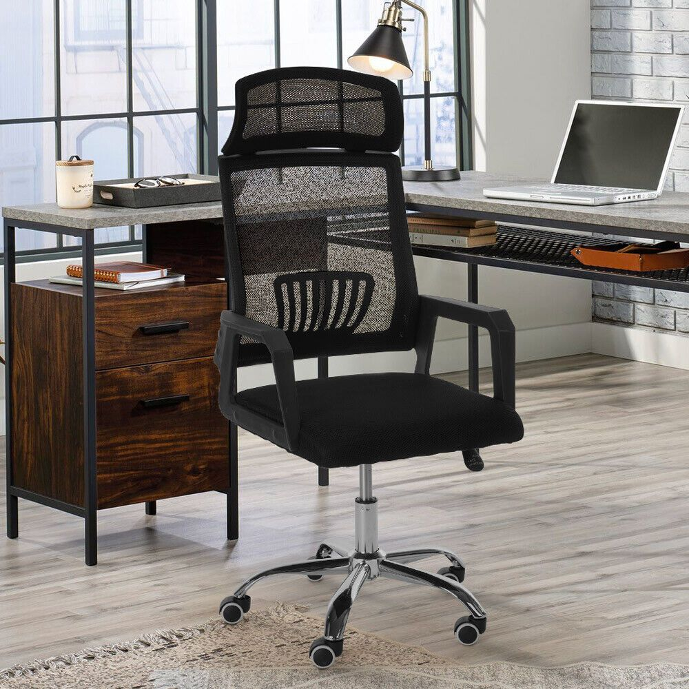Office Chair Mesh Work Chair Hydraulic Swivel Chair Ergonomic ...