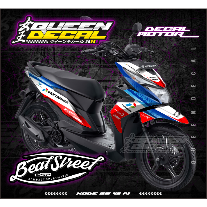 Pertamina Design Beat Street Sticker Decal / Custom Beat Esp Full Body ...