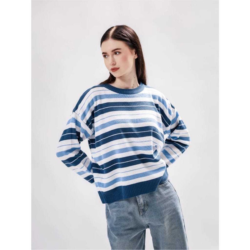 Haura Korean Women's Knit Crop Sweater, Latest Model with Stylish ...