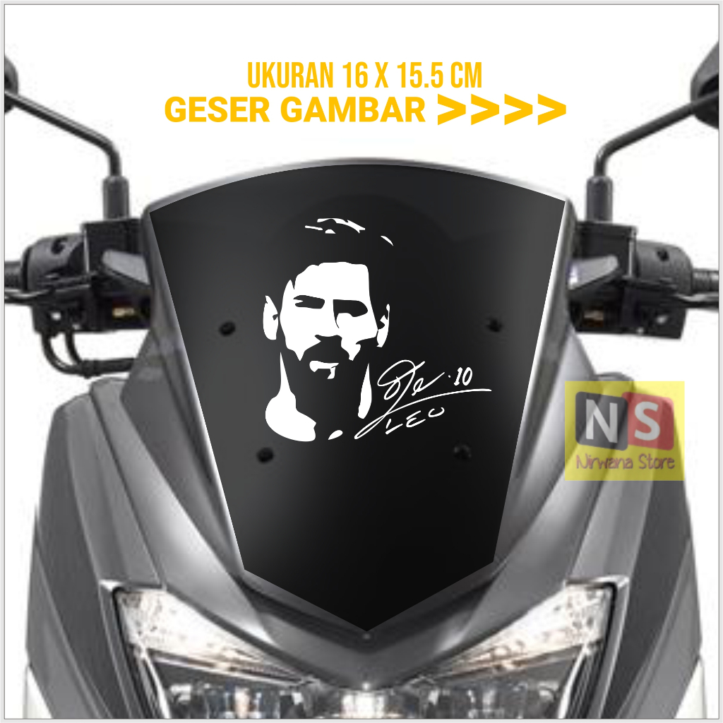 Lionel Messi 10 Sticker - Messi Motorcycle Sticker | Shopee Malaysia