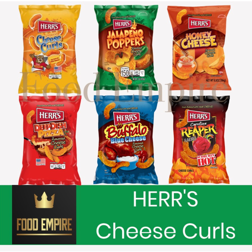 HERRS Cheese Curls | Cheese Flavored Snacks | HERR'S USA | Shopee Malaysia
