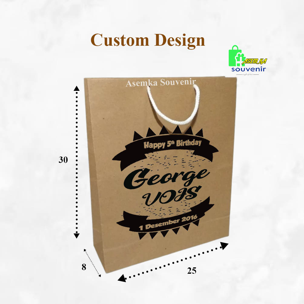 Paper BAG CUSTOM PAPER BAG PAPER BAG Name Of Children's Birthday Event ...
