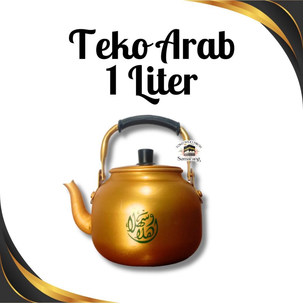 1 Liter Arabic Teapot Yellow Gold Teapot Zam Zam Water Teapot Middle ...