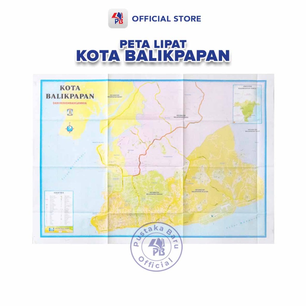 Balikpapan City Map/Balikpapan City Sheet Folding Map | Shopee Malaysia
