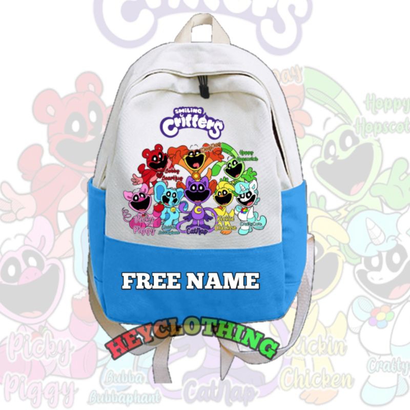 Smiling Critters School Backpack Children's Bag Free Add Name | Shopee ...