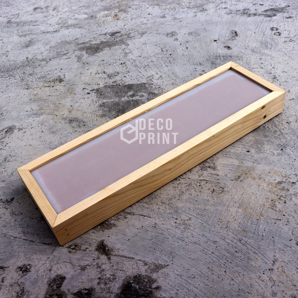 PUTIH KAYU White Acrylic Wooden 3D Frame Size 40x10x4 cm Dutch Teak ...