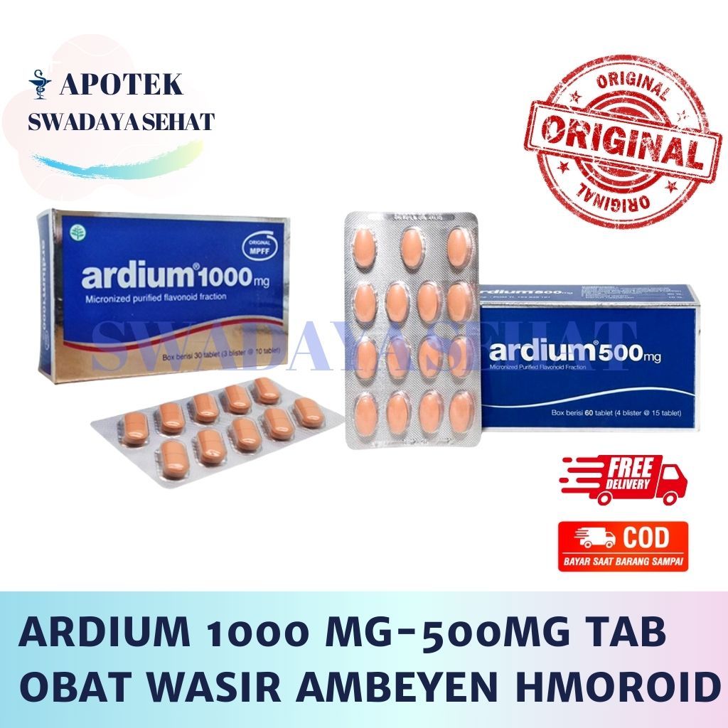 ARDIUM 1000MG 500mg 1 Blister 15 10 - Hemorrhoid Medicine Per Tablet ...