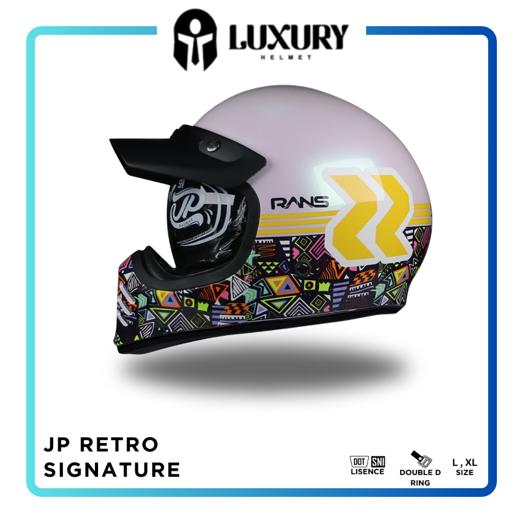 Cakil Helmet Fullface JP Retro Signature Nohea Rans | Shopee Malaysia