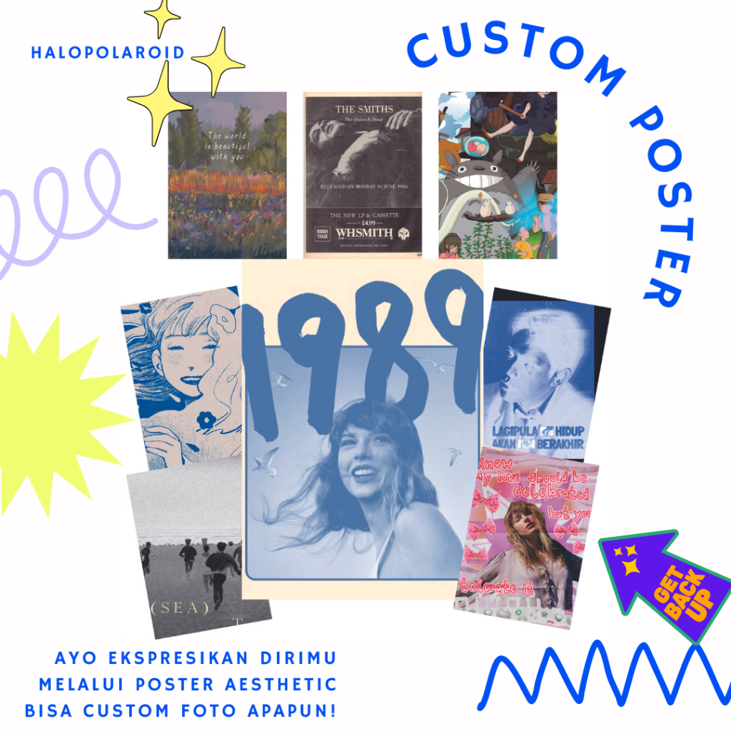 Custom Aesthetic Posters Free of HD Art Cartoon Photos | Shopee Malaysia