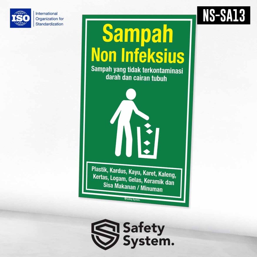 B3 Safety Sign Sticker K3 ISO Non-Infectious Waste | Shopee Malaysia
